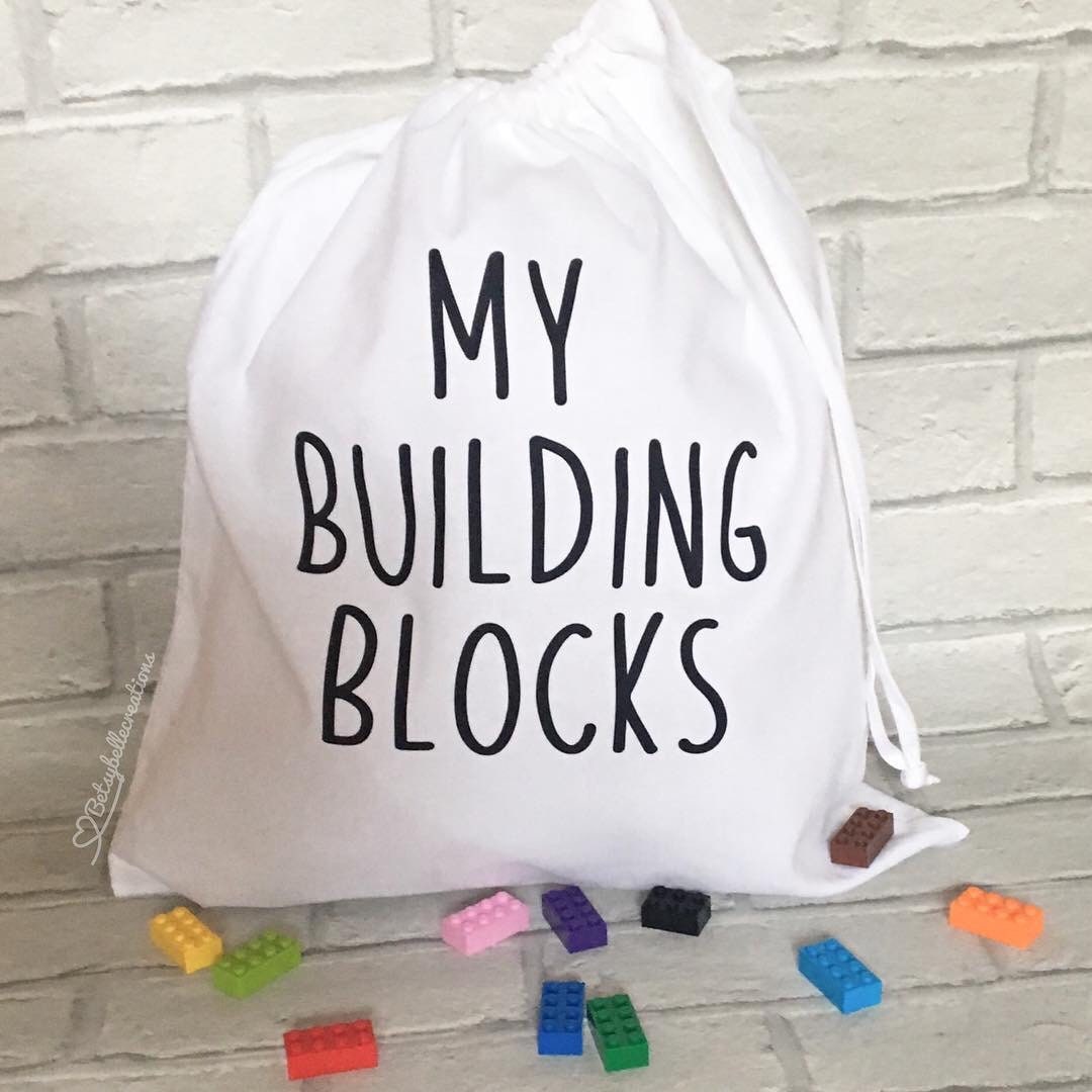 Large Drawstring Bag - Toy Storage Bag - Personalised Drawstring Bag ...