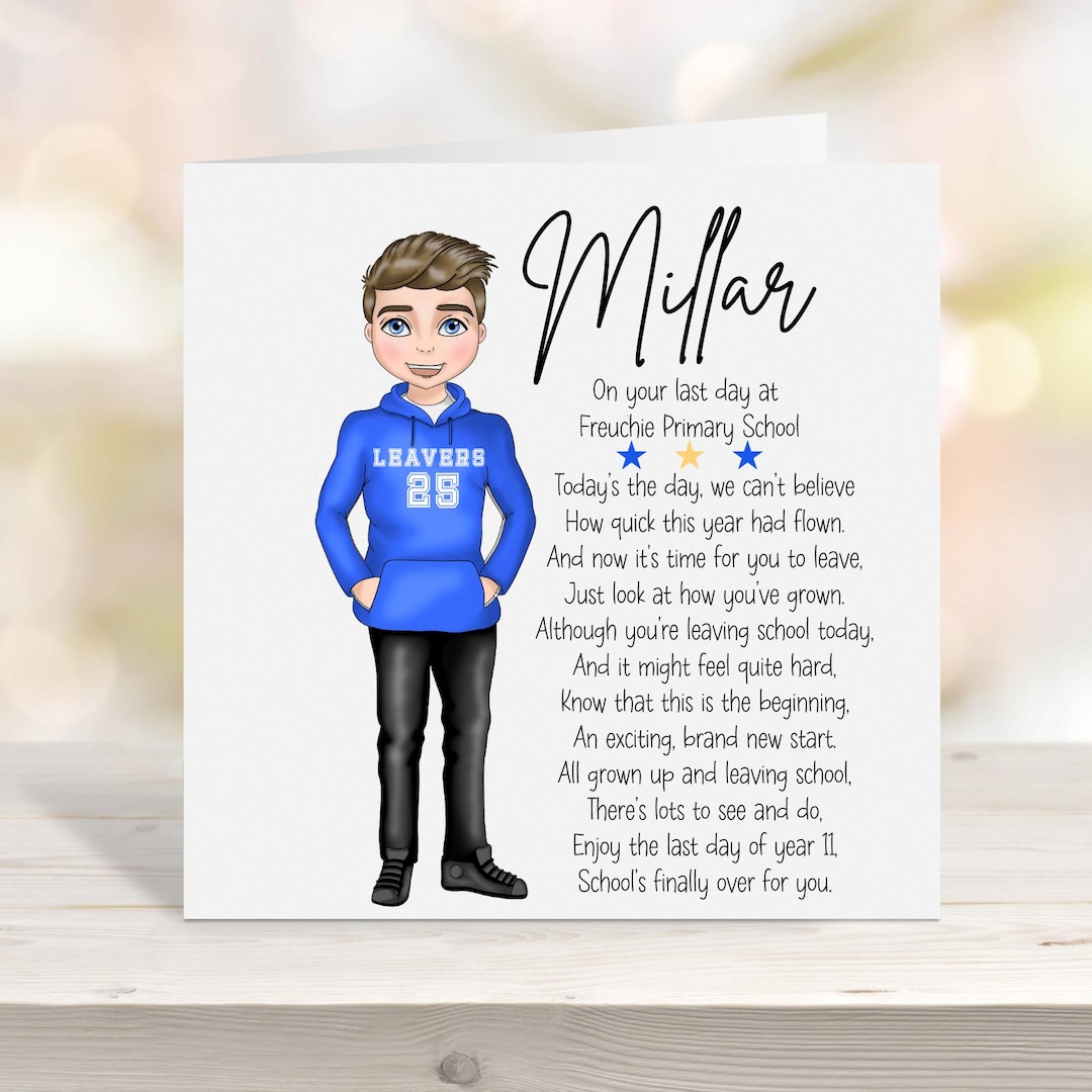 Year 11 Leaver - Personalised School Leavers Card - Keepsake Leavers ...
