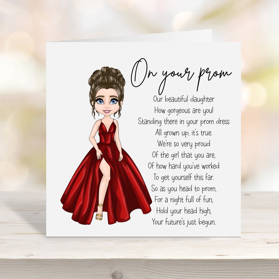 Personalised Prom Card - Daughter Keepsake Prom Card - Prom 2025 - Prom ...
