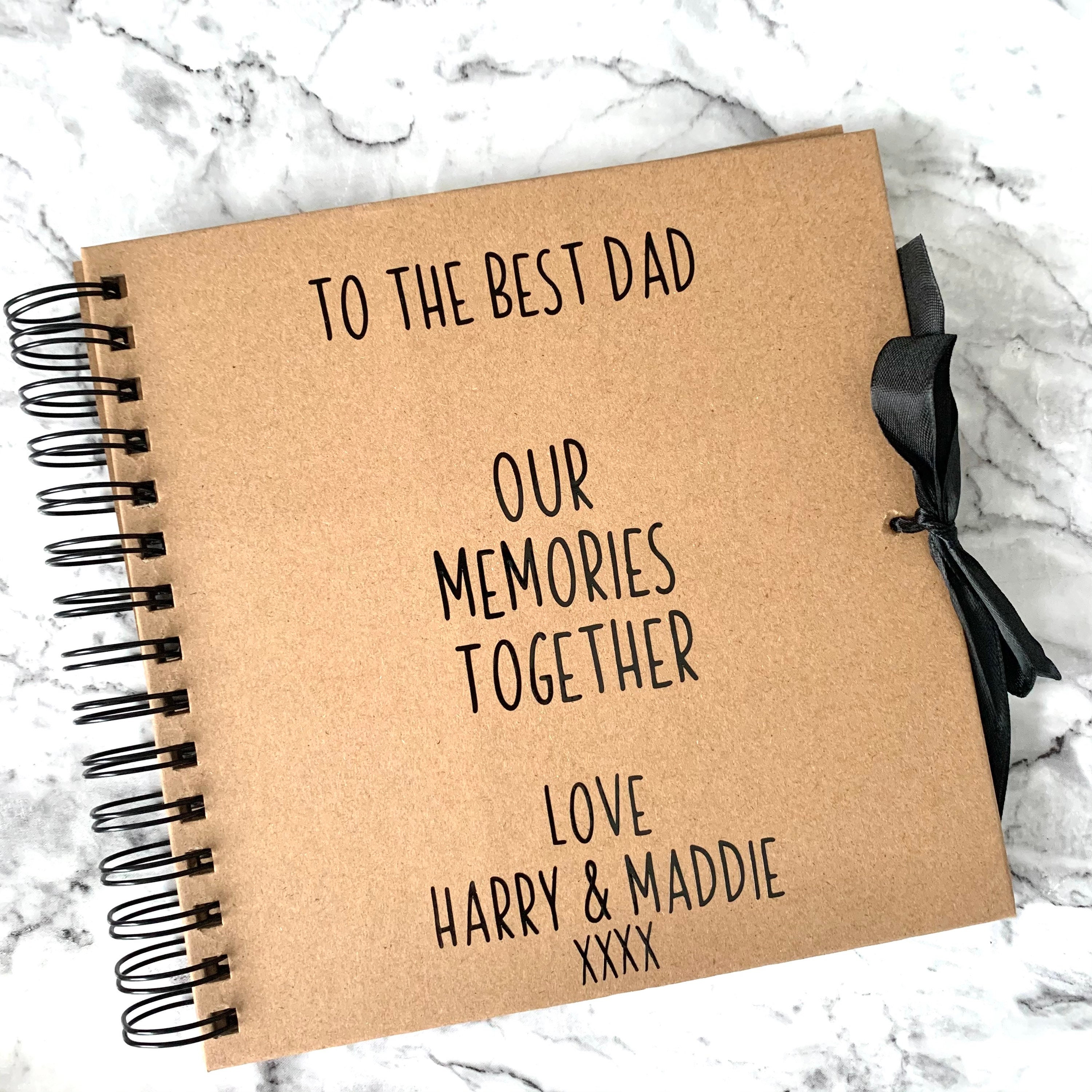 Personalised Memory Book - Father's Day Gift - Keepsake Book ...