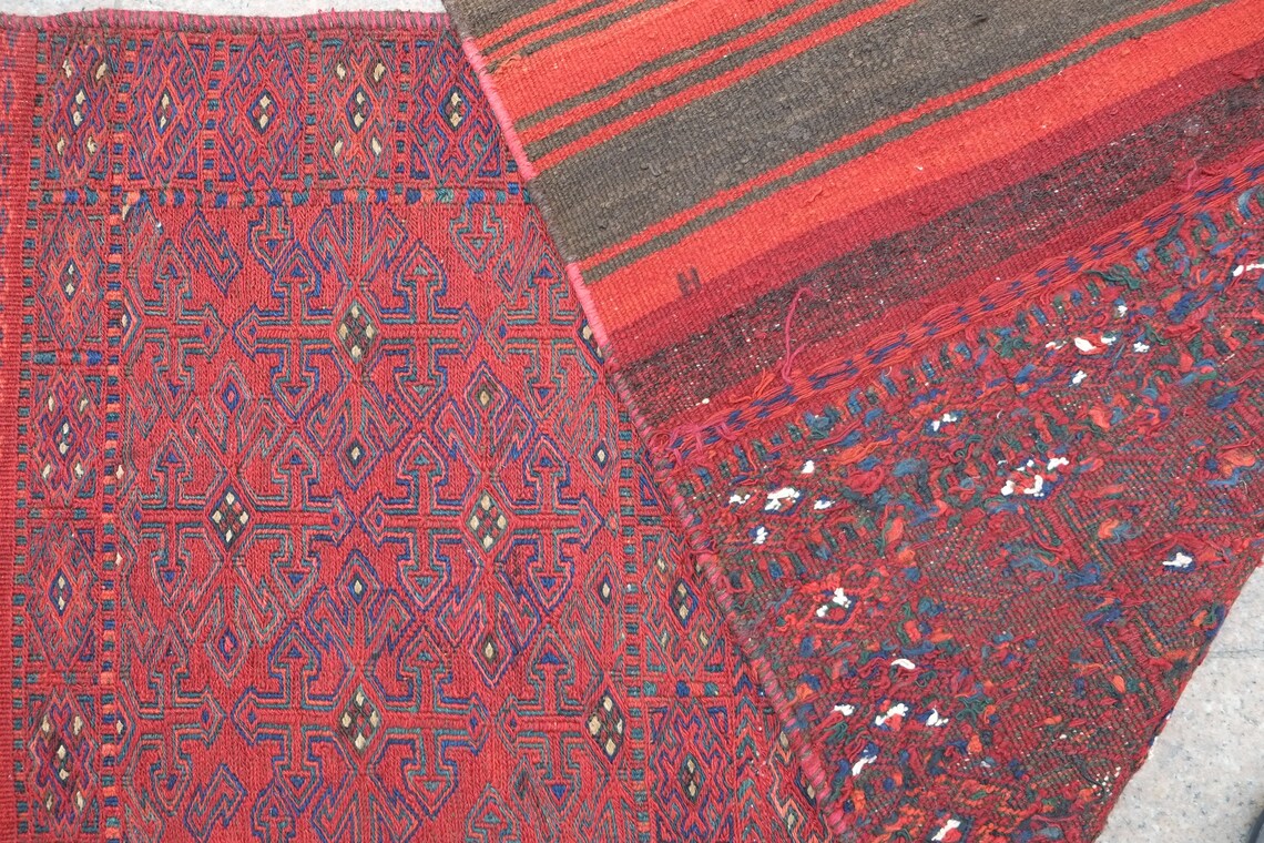 Afghan Kelim Rug Runner 89'36x27'55 - Etsy UK