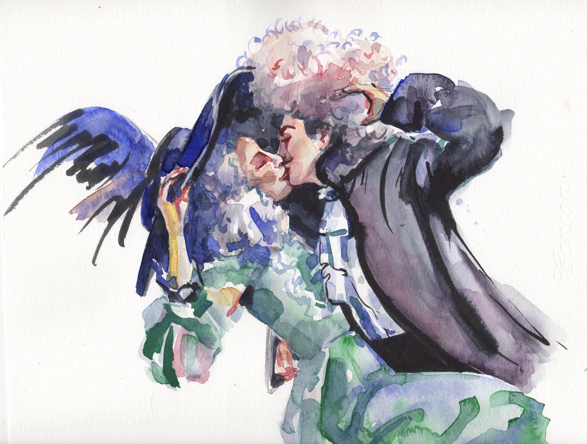 Art érotique De Mur Art De Baiser Amoureux De Couples De Etsy