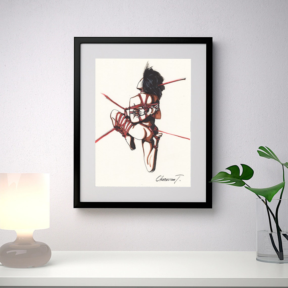 Shibari Woman, Shibari, 30x40, Ukrainian Erotic Art, Japanes Rope ...