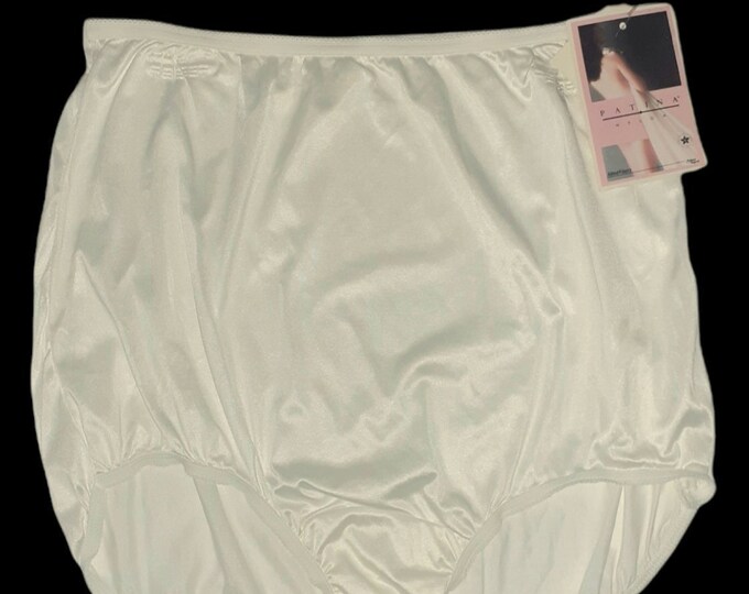 Vintage Nwt Lorraine Patina Nylon Granny Panties Sissy Sz 6 White Brief