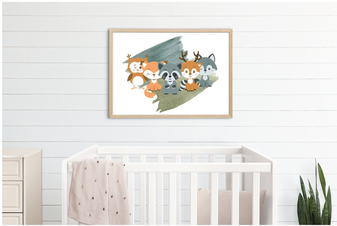 Forest Friends Wall Art. Printable File for Instant Decor. Nursery ...