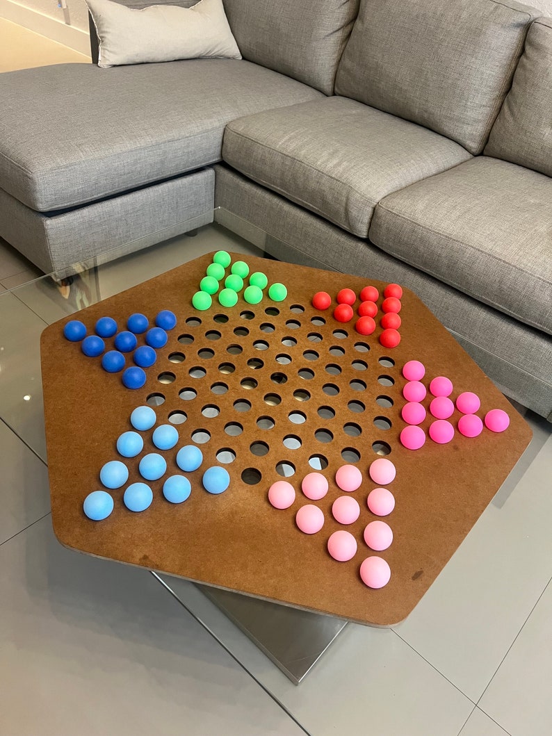 Giant Chinese Checkers XL Family Board Game - Etsy