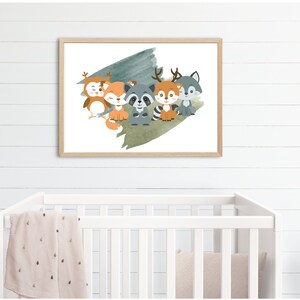 Wall Art Set of 6 Forest Friends Images for Download. Letter Size Each ...