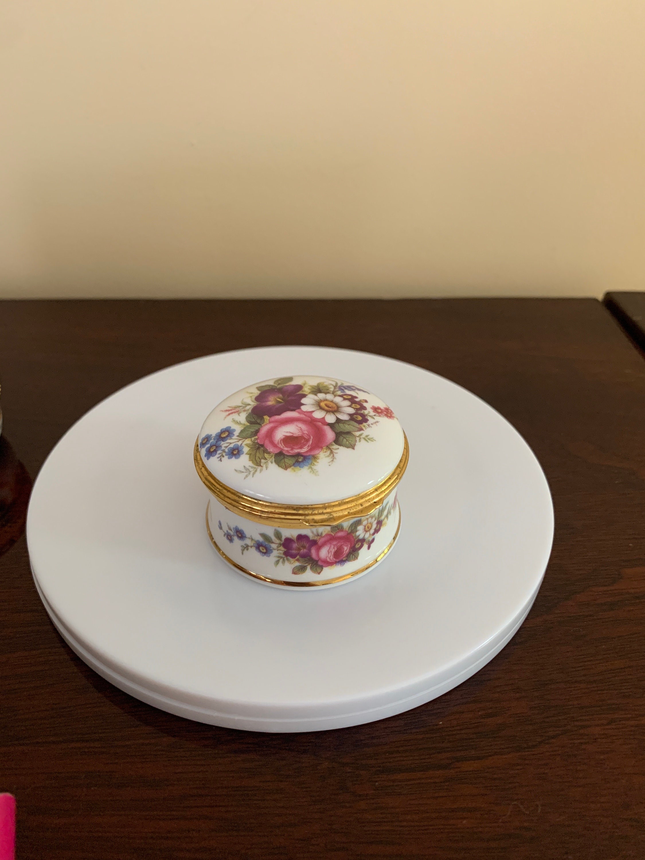 Vintage Porcelain Pill Boxes Collection Exquisite Unique With Brass ...