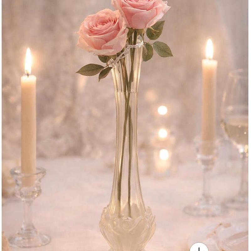 Tall Fluted Glass Vases - Etsy