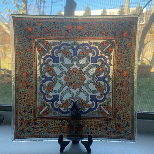 Square Glass Plate - Etsy