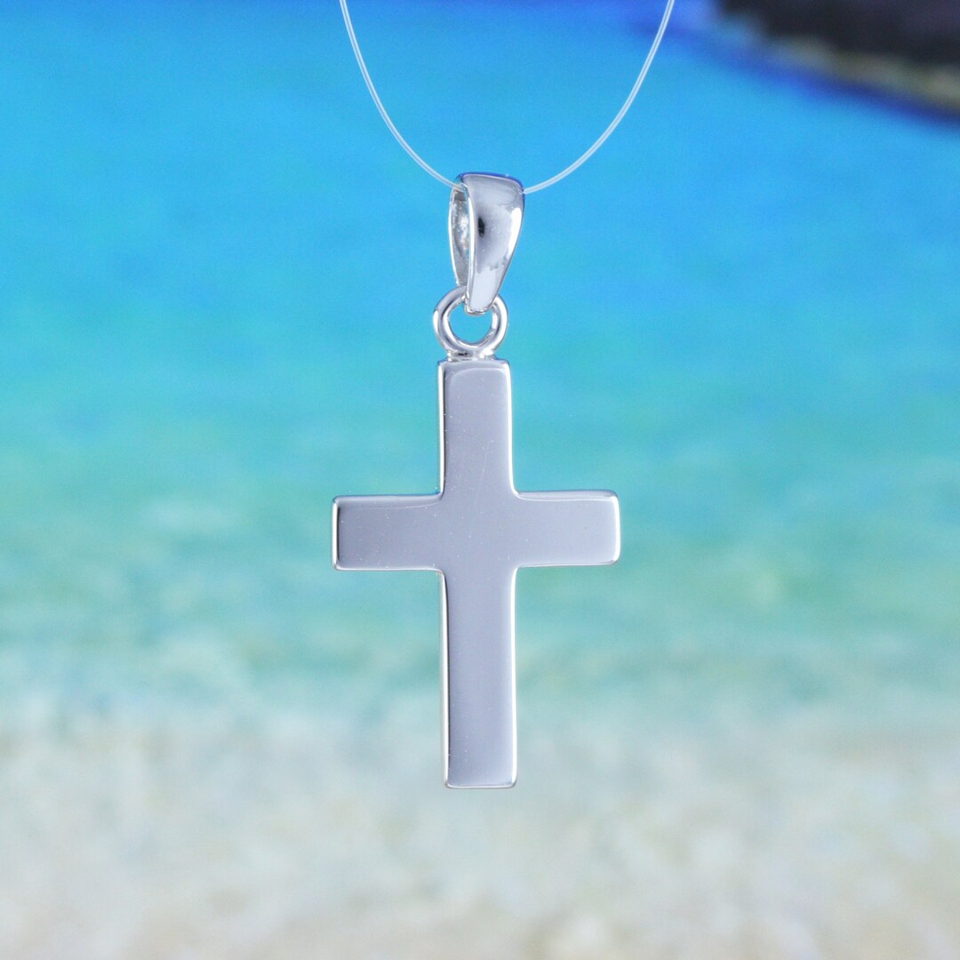 Hawaiian Cross Necklace Sterling Silver Cross Pendant - Etsy UK