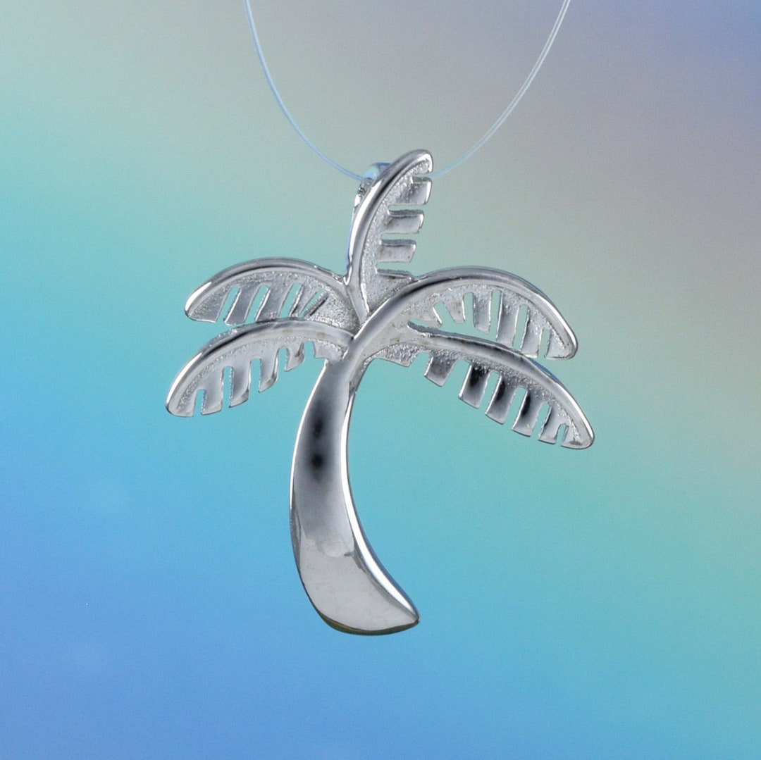 Hawaiian Palm Tree Necklace Sterling Silver Palm Tree - Etsy