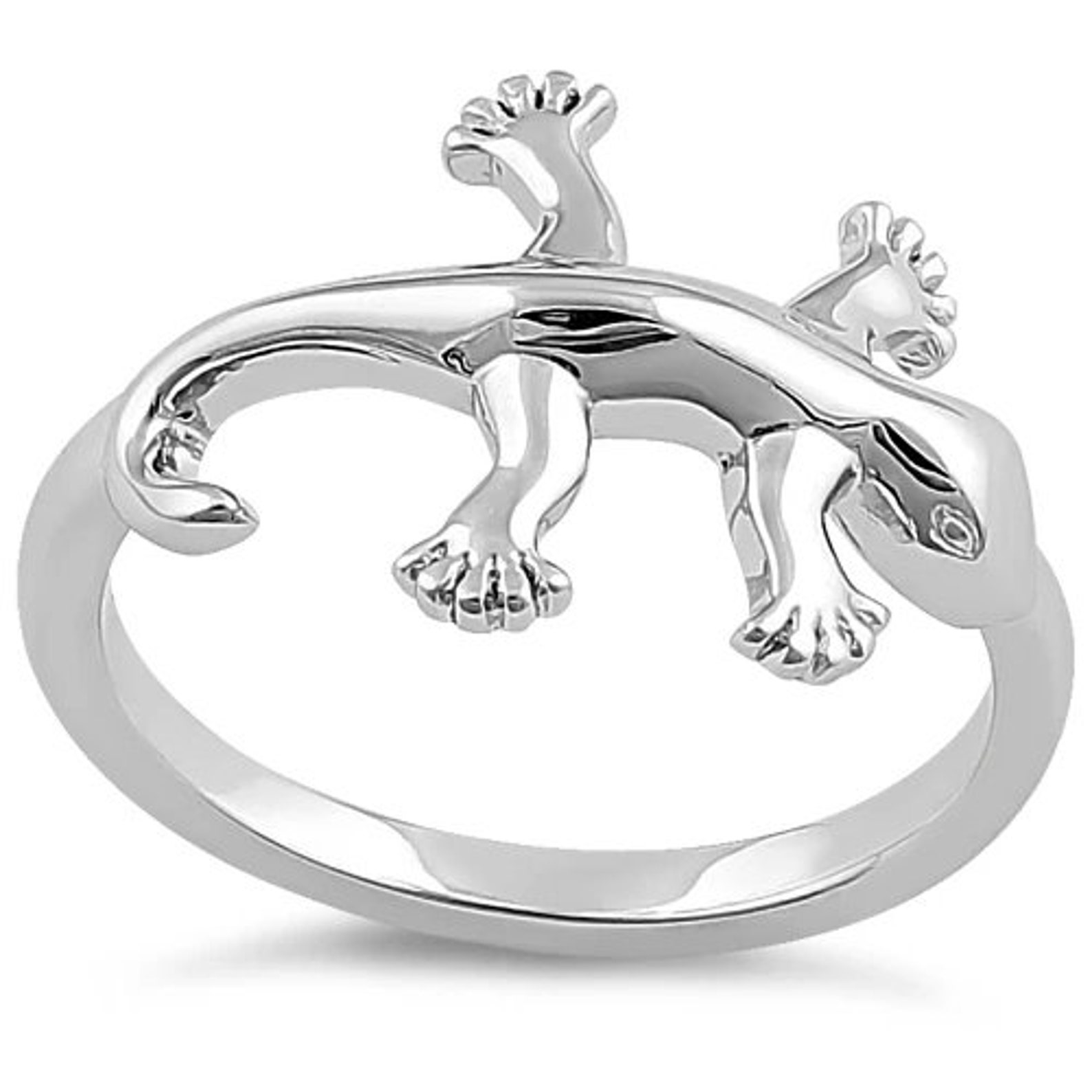Hawaiian Large Gecko Ring Sterling Silver Gecko Lizard Band - Etsy