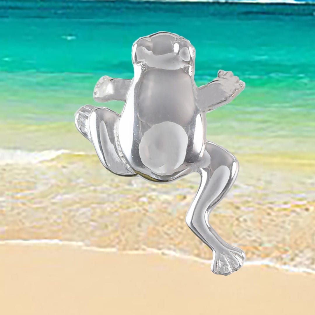 Sterling Silver Hawaiian Frog Pendant Necklace: Good Fortune Charm - Etsy