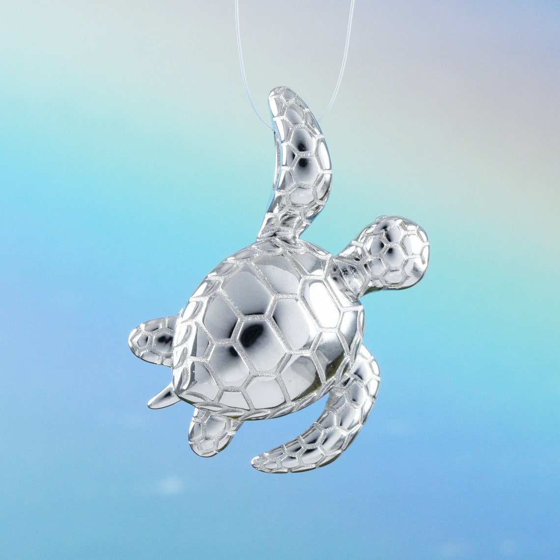 Hawaiian Sea Turtle Necklace Sterling Silver Sea Turtle - Etsy
