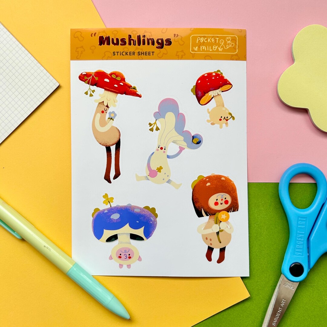 Mushroom Mushlings Sticker Sheet - Etsy