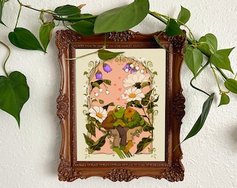 Vintage Frog and Toad Posters With Wood Hangers, Ideal Friends Gift ...