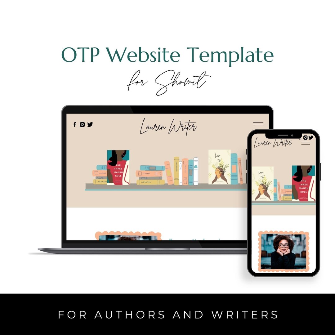 Author Website Template, Writer Template, Showit Website, Creative ...