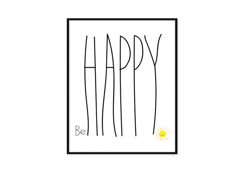 Be Happy Be Kind Be You 3 Print Set, PRINTABLE Art, Nursery Decor ...