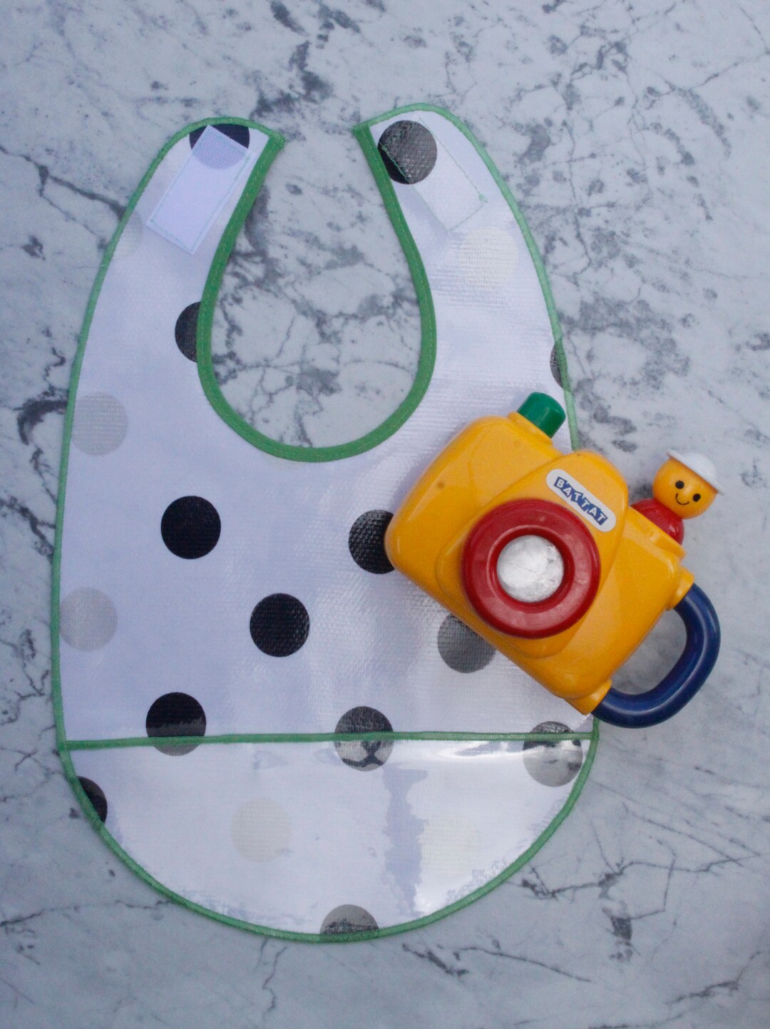 Easy-clean Bib - Baby Bib - Oilcloth - One Wipe Clean - Reusable Bib ...