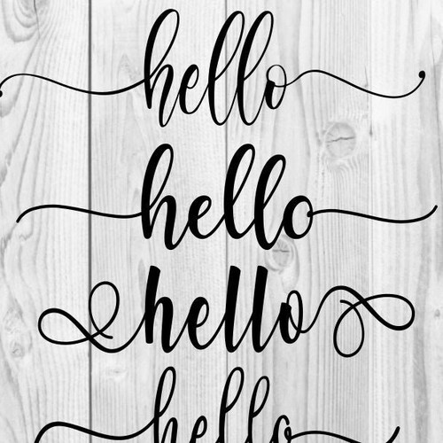 Hello Sign SVG Bundle Quotes File for Cricut Sayings Vector - Etsy