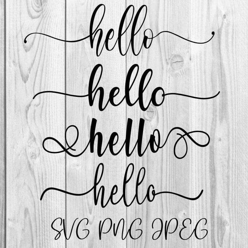 Hello Sign SVG Bundle Quotes File for Cricut Sayings Vector Art Hello ...