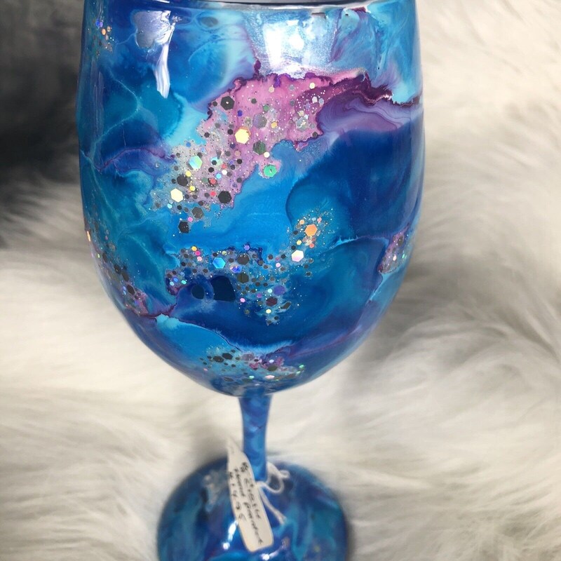 Alcohol Ink Wine Glasses - Etsy