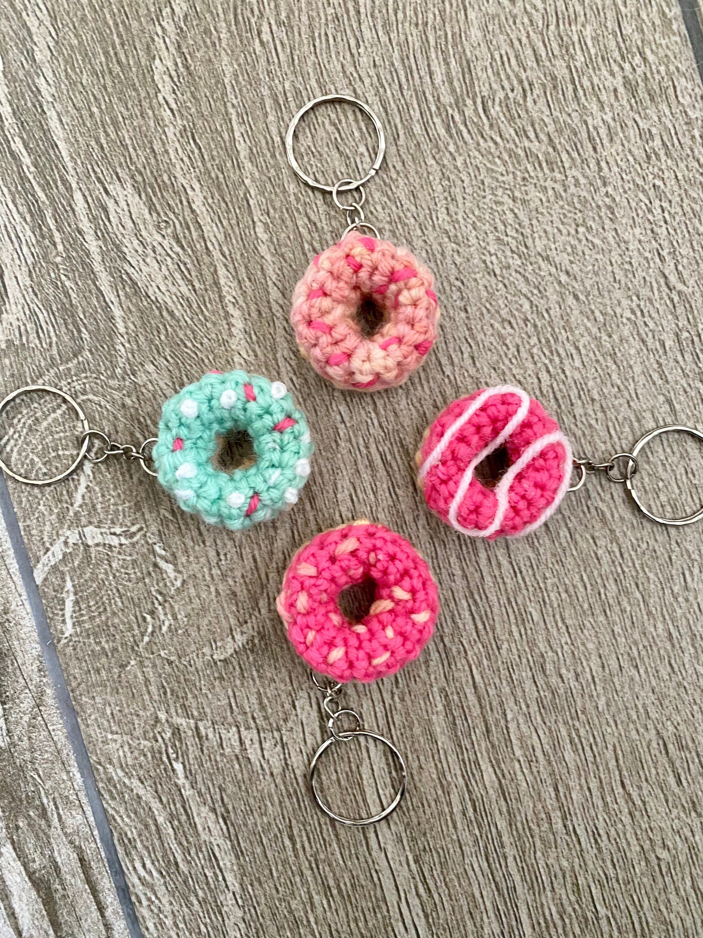 Donut Keyring Rosquilla de ganchillo linda rosquilla Kawaii | Etsy
