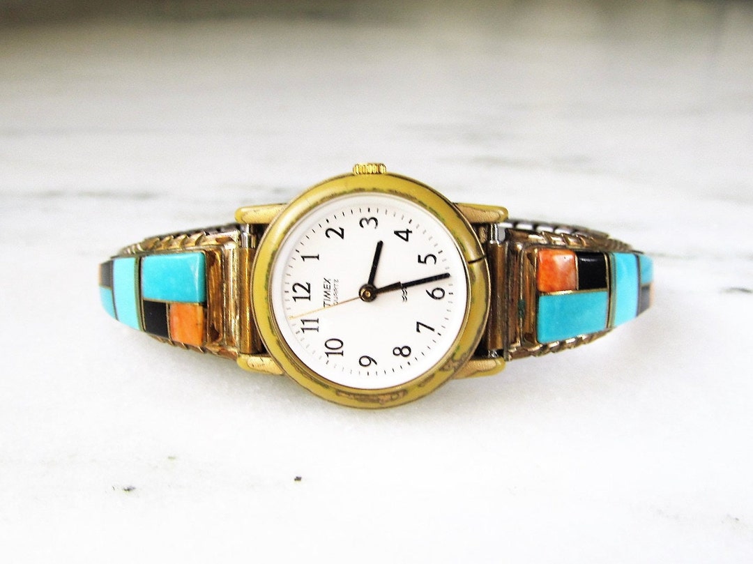 Vintage Sterling Silver Gold Filled Inlay Watch Tips Signed A.F ...