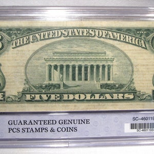 Vintage Certified US 1938-1934 Large Blue Seal 1, 5, 10 Dollar Currency ...