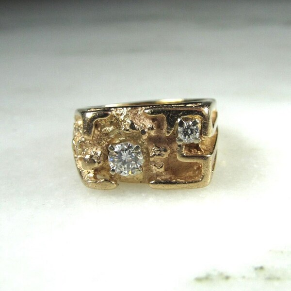 Mens Nugget Ring - Etsy