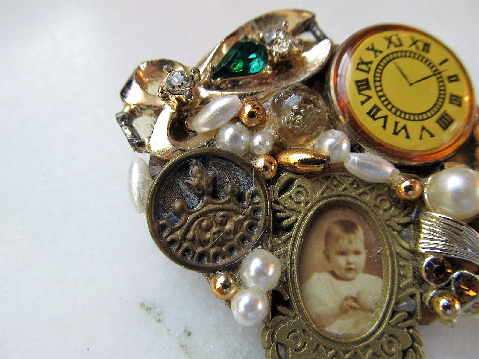 Bespoke Vintage Collage Brooch ETC6608 - Etsy