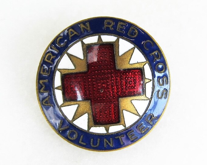 Vintage American Red Cross Volunteer Enameled Pin ETC5486 - Etsy