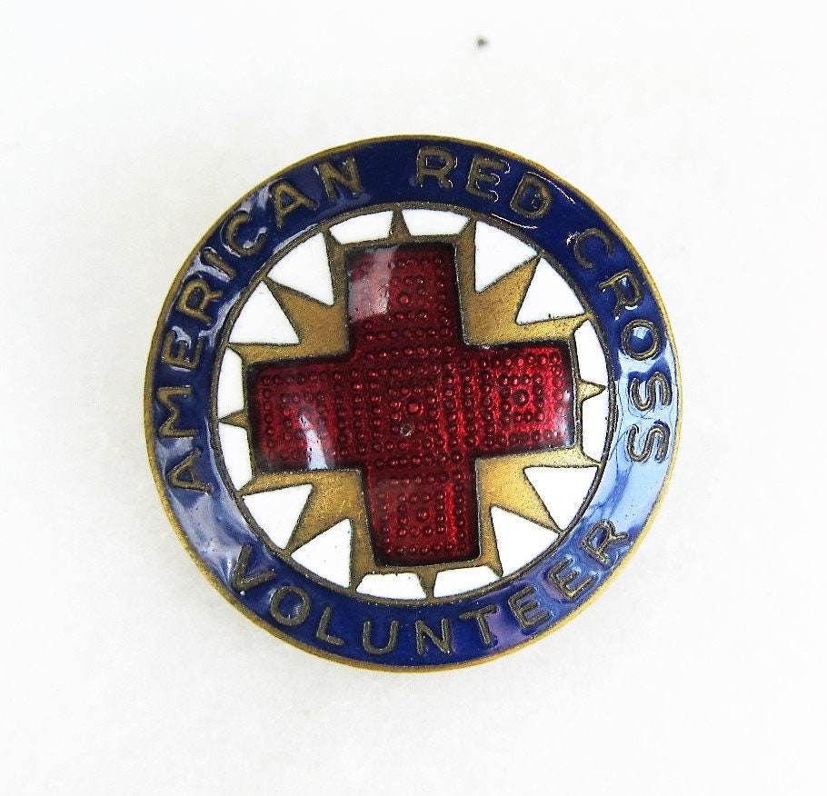 Vintage American Red Cross Volunteer Enameled Pin ETC5486 | Etsy