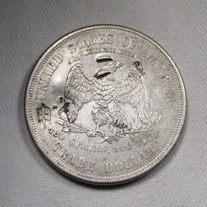 1876-S Silver Trade Dollar Chop Marks AU Details AP829 - Etsy