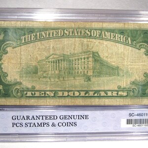 Vintage Certified US 1938-1934 Large Blue Seal 1, 5, 10 Dollar Currency ...