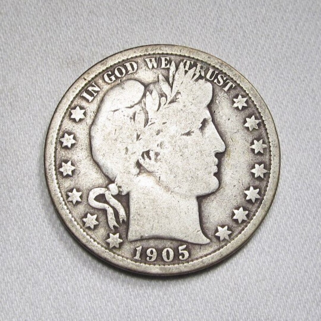 1905 Silver Barber Half Dollar VG Coin AL830 - Etsy