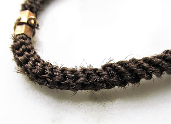 Antique Victorian 11" Gold Filled Mourning Braided Ha… - Gem