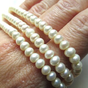 Vintage PPC 10K Yellow Gold White Button Pearl Necklace & Bracelet Set ...
