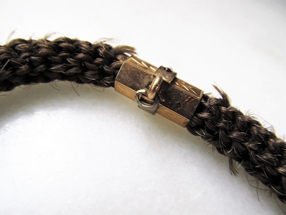 Antique Victorian 11" Gold Filled Mourning Braided Ha… - Gem
