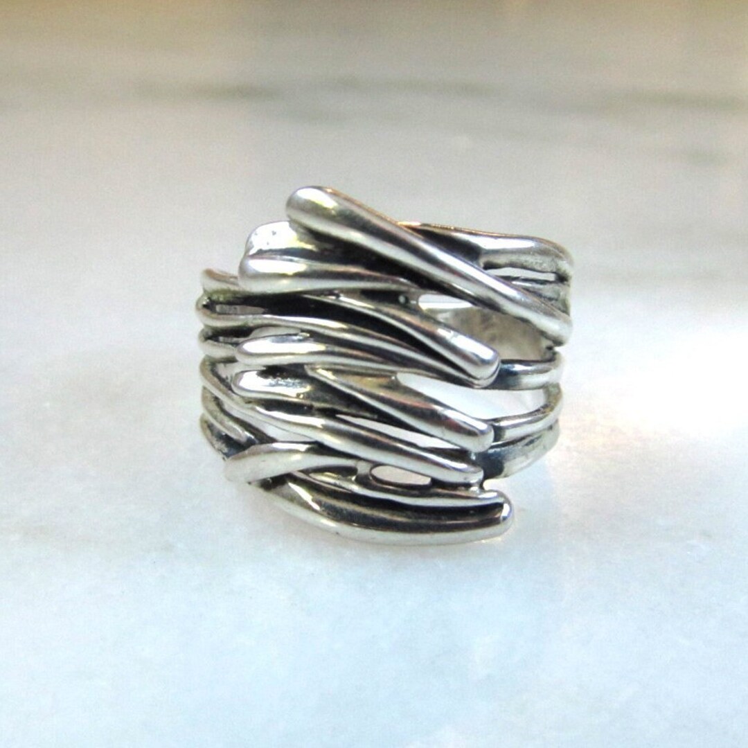 Vintage Sterling Silver ISRAEL Signed Ring Sz 10 ETC8411 - Etsy