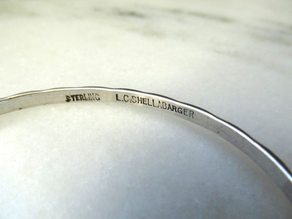 Vintage L.C. Shellabarger Sterling Silver Hand Wrough… - Gem