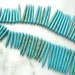 Vintage Turquoise Resin Spike Bead Necklace ETC8114 - Etsy
