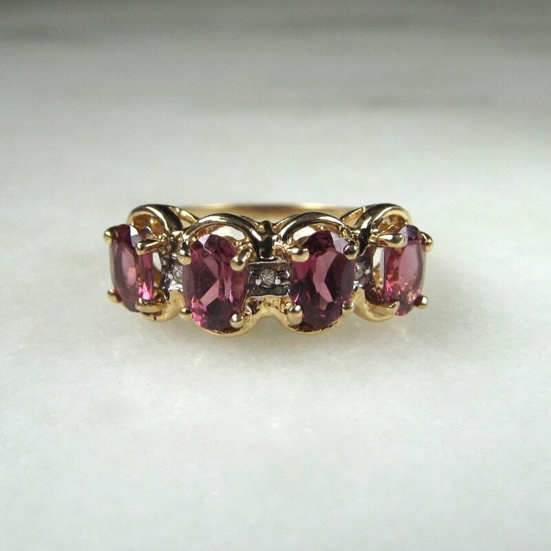 Rhodolite Ring - Etsy