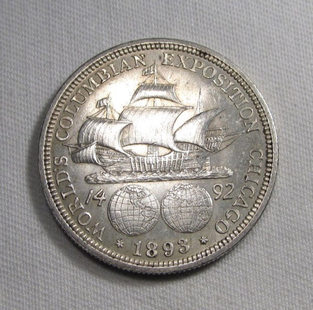 1893 Silver Columbian Expo Commemorative Half Dollar UNC Coin AP347 - Etsy
