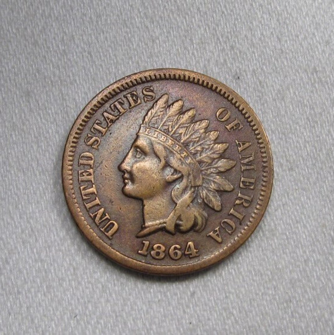 1864-L RPD Indian Cent XF Coin AN273 - Etsy