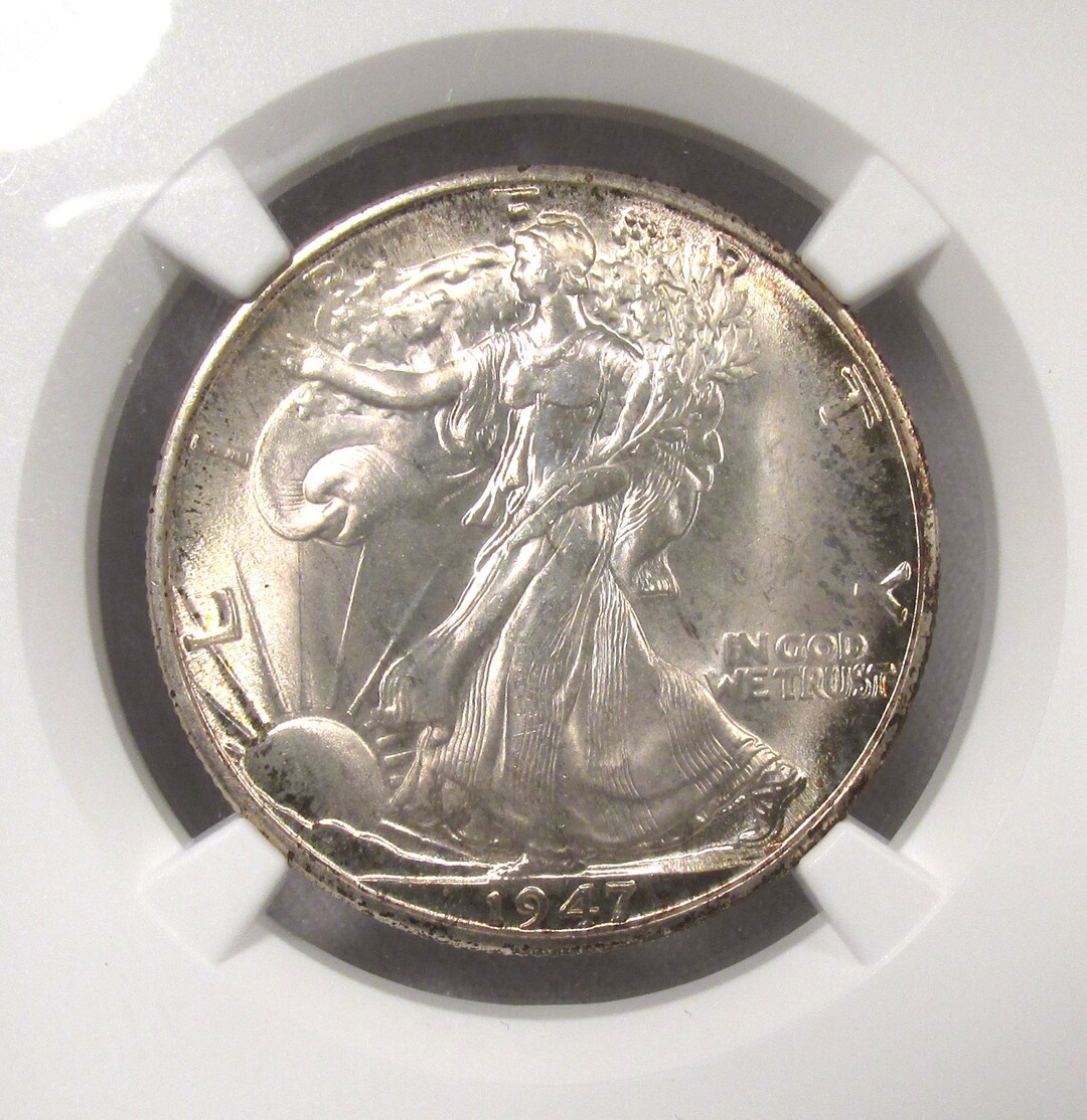 1947-D Walking Liberty Half Dollar NGC MS66 AQ88 - Etsy