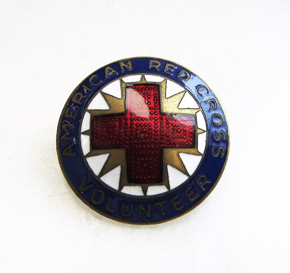 Vintage American Red Cross Volunteer Enameled Pin ETC5486 | Etsy