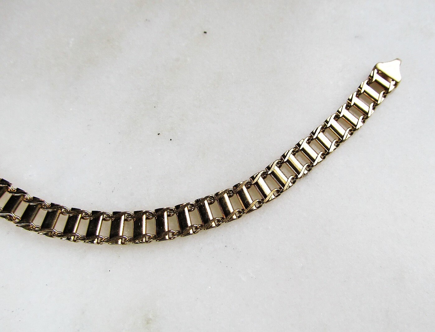 Vintage 10K Yellow Gold Lader Link Gold Bracelet 8 1/4 - Etsy