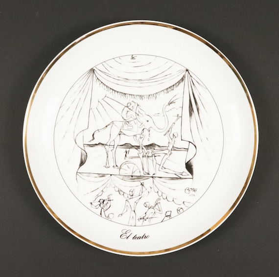 Salvador Dali Ceramic Plate Edition: 5000 Copies Very Rare. - Etsy